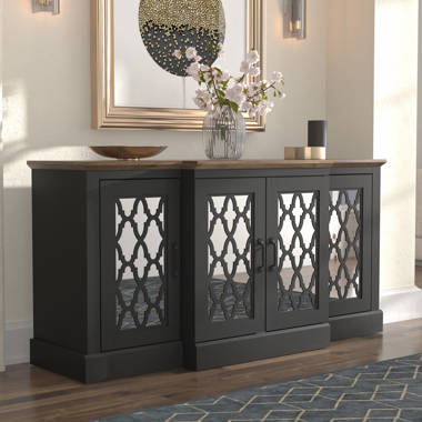 Mistana Trevion 3 drawer 60 inch Solid Wood Sideboard Reviews Wayfair